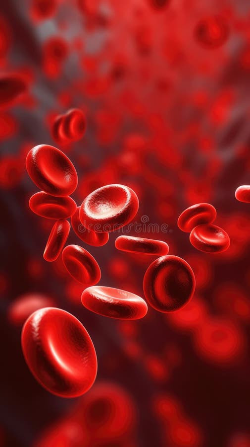 Hemoglobin Cells Floating in Blood Stock Illustration - Illustration of ...