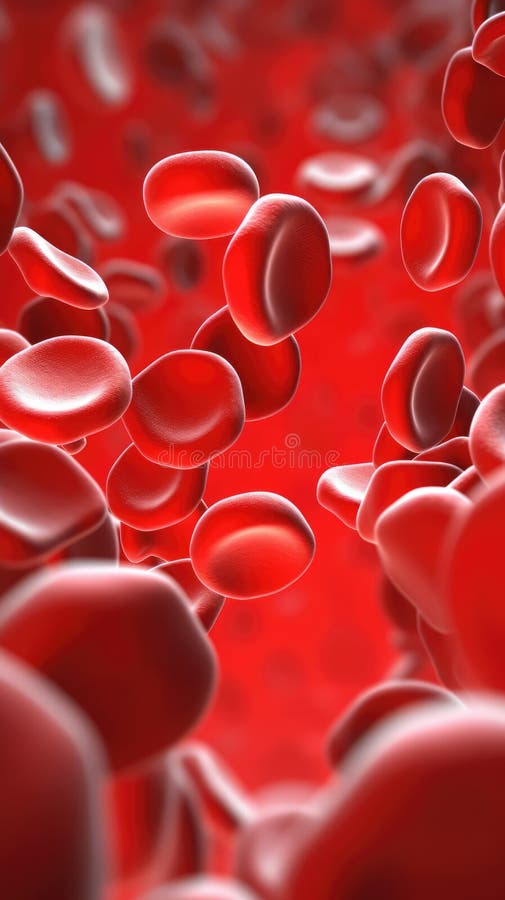 Hemoglobin Cells Floating in Blood Stock Illustration - Illustration of ...