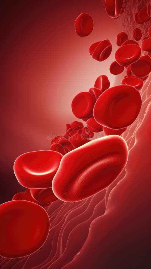 Hemoglobin Cells Floating in Blood Stock Illustration - Illustration of ...