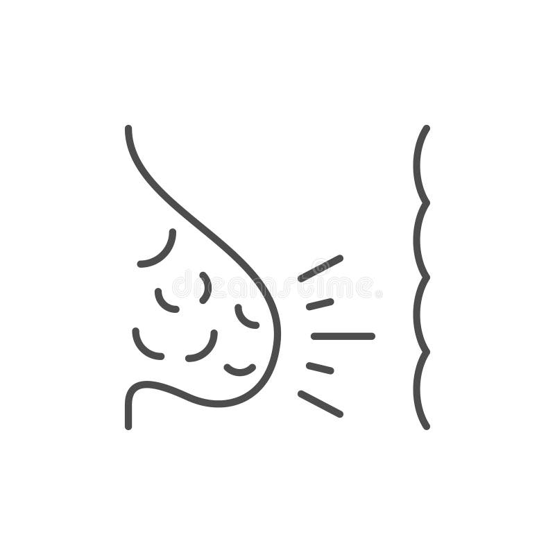 Hemorrhoid Inflammation Line Outline Icon Stock Vector Illustration