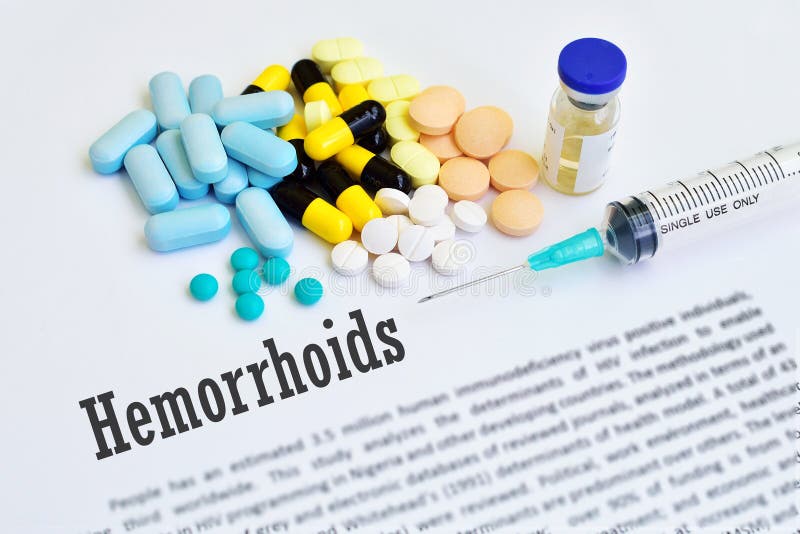 Hemorrhoids stockfoto. Bild von anus, apotheke, spritze - 69307760