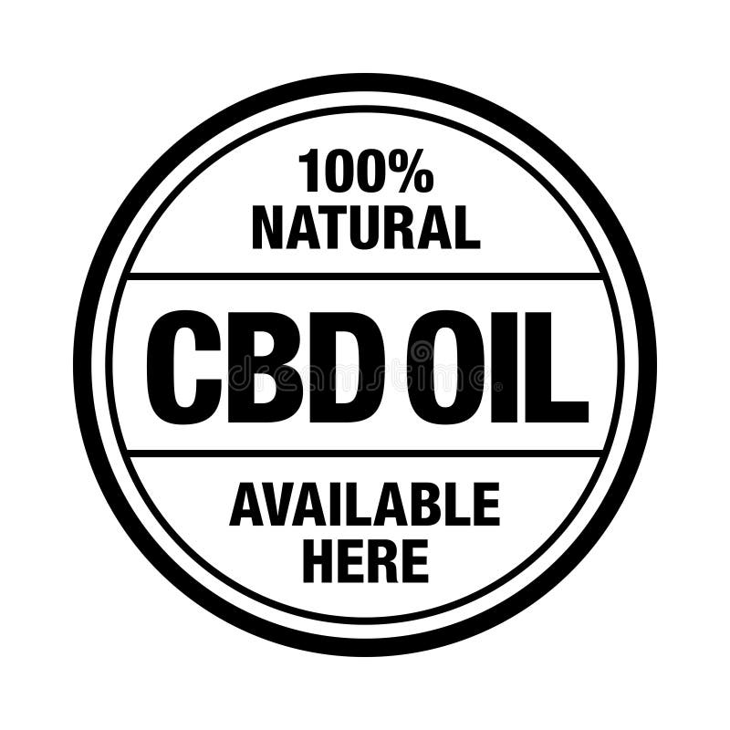 Hemp CBD Oil Icon, Available Here Sign - Vector Stock Vector ...