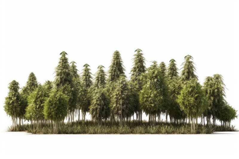 Hemp Field. High Resolution, Isolated on White Background. Stock ...