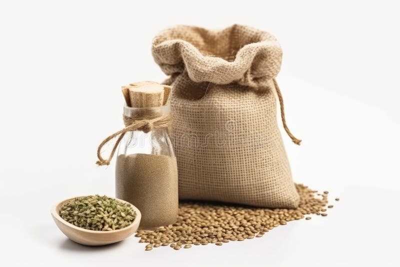 Hemp Products Set. High Resolution, Isolated on White Background. Stock ...