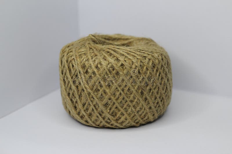 Hemp Rope Ball on Angular Isolated Background Stock Photo - Image of ...