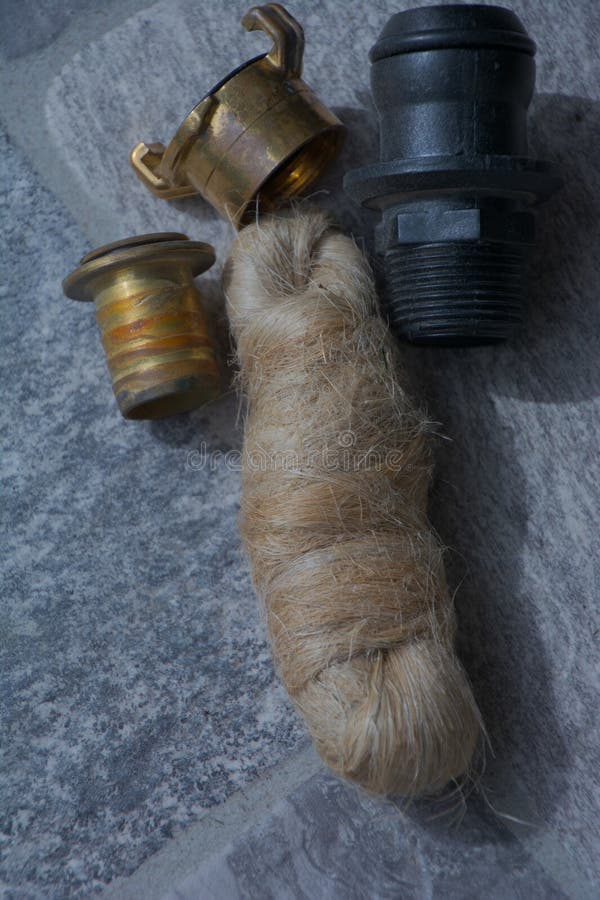 Hemp Rope for Plumbing Work with Various Connections for Sealing Stock ...