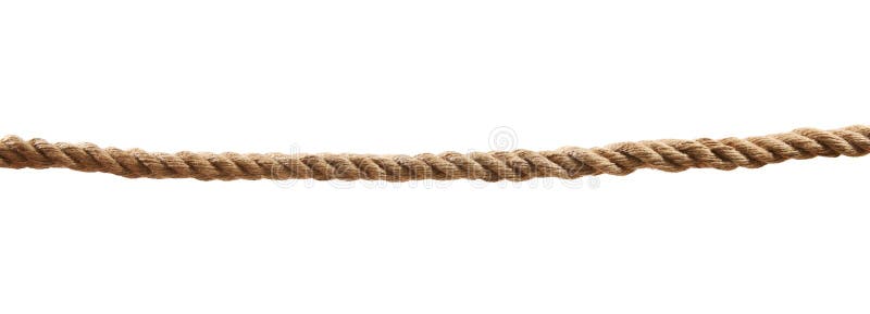 Hemp Rope on White Background. Organic Material Stock Image - Image of ...