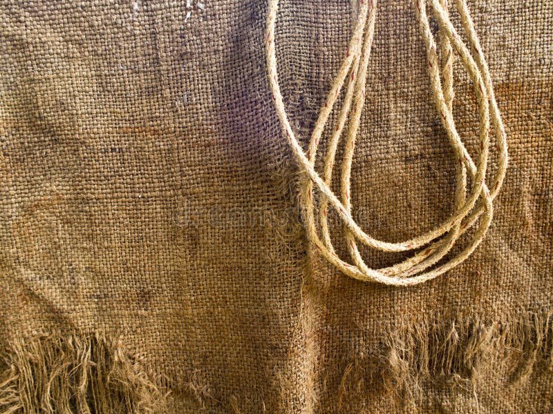 Hemp sack and rope stock photo. Image of fiber, material - 73321144