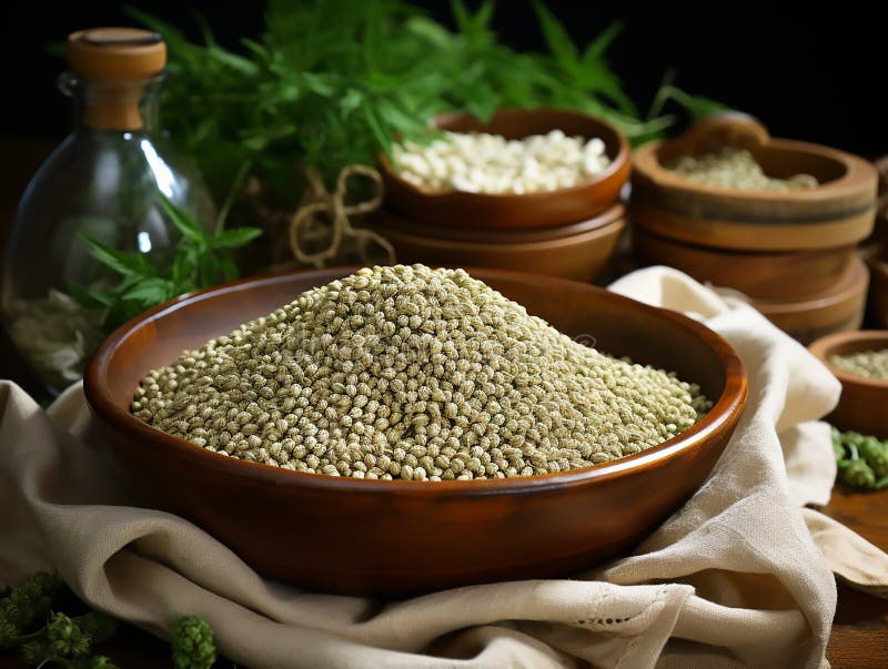 Hemp Seeds stock illustration. Illustration of wood - 301009659