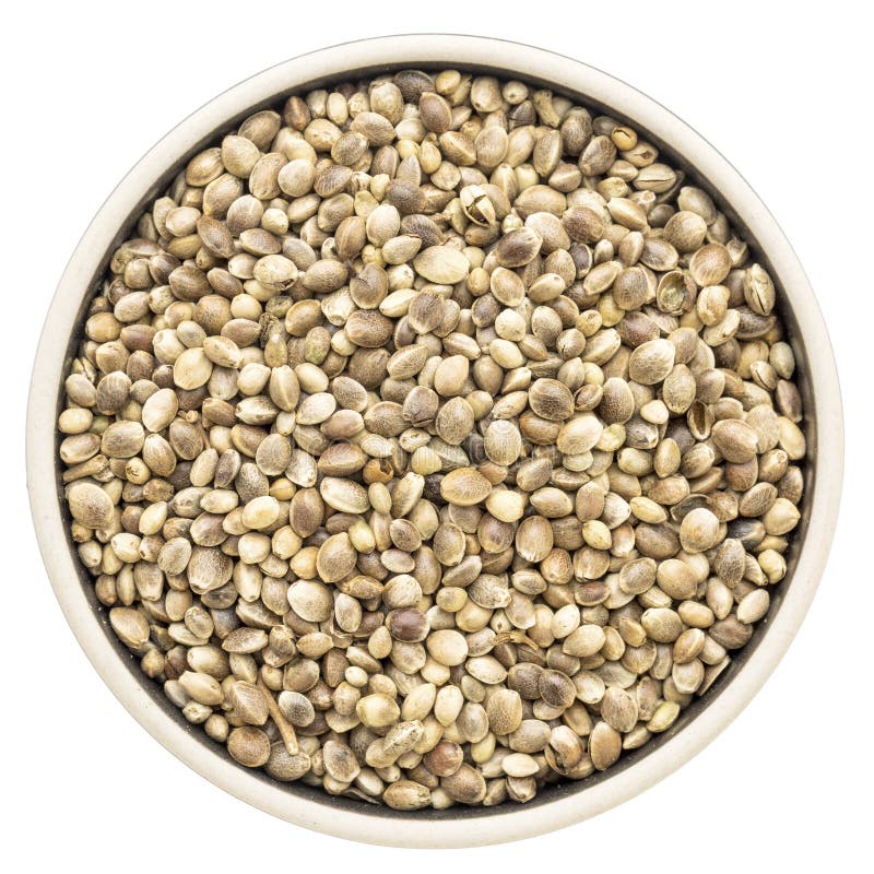 Hemp seeds in a round bowl stock image. Image of ingredient - 85074505