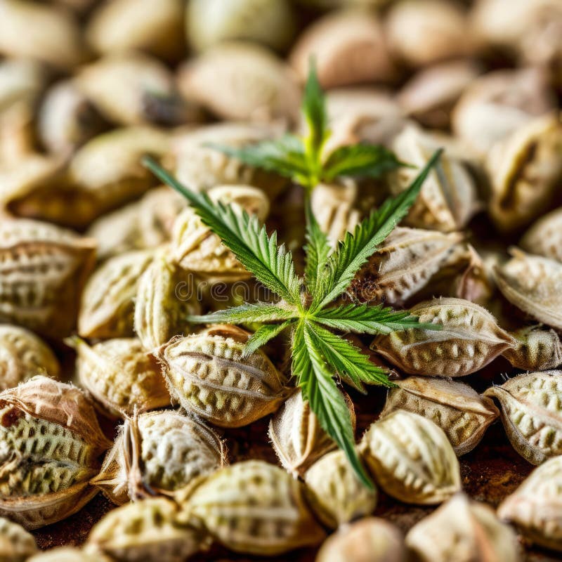 Hemp Seeds Small Round Seeds with a Slightly Nutty Taste and Ar Stock ...