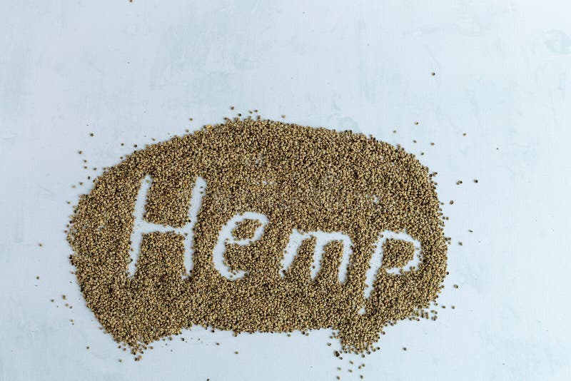 Hemp Written on CBD Hemp Seeds. Medicinal Marijuana Stock Image - Image ...