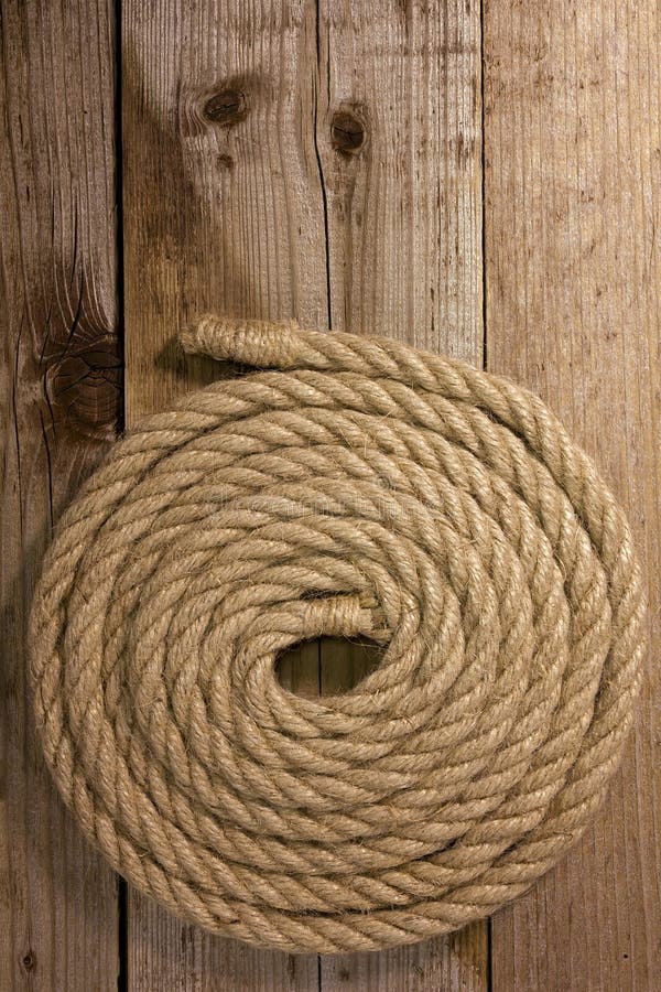 Hempen rope coiled stock photo. Image of deck, loose - 81951904