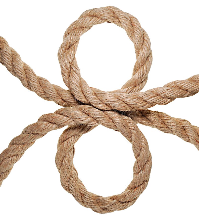 The hempen rope. Isolated stock photo. Image of white - 19500120