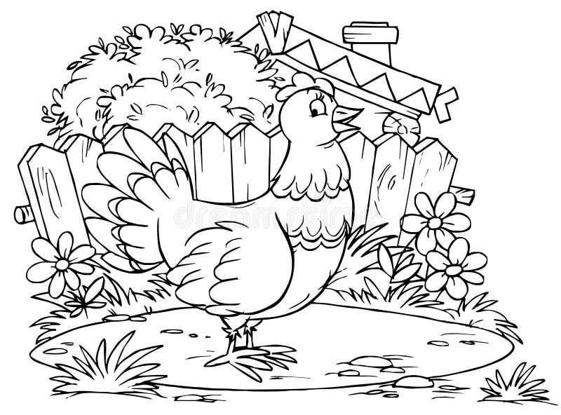Hen Outline Stock Illustrations – 8,687 Hen Outline Stock Illustrations ...