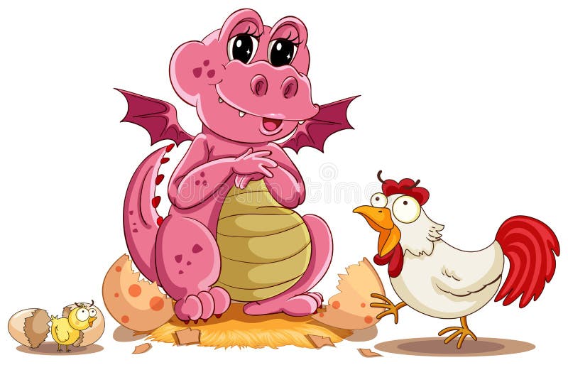 Chicken Dinosaur Illustration Stock Illustrations – 163 Chicken ...