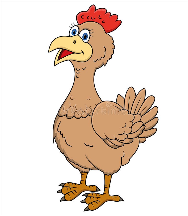 Hen cartoon stock vector. Illustration of cartoon, chickenfeed - 26989175