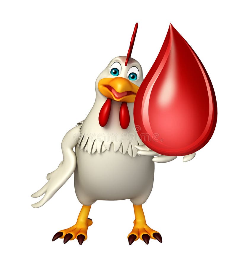 Blood drop 3d character stock illustration. Illustration of there ...