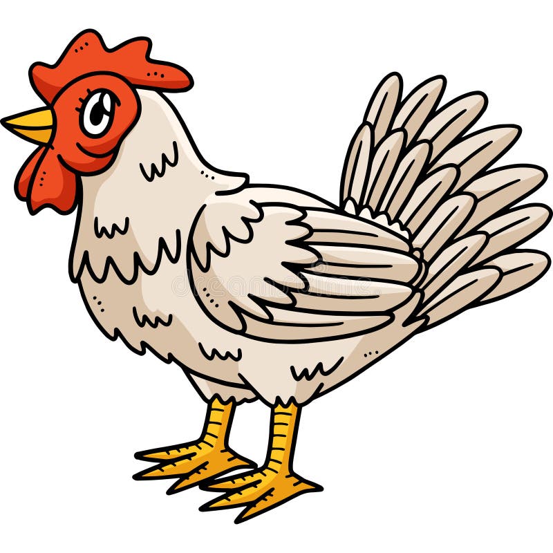 Hen Cartoon Colored Clipart Illustration Stock Vector - Illustration of ...