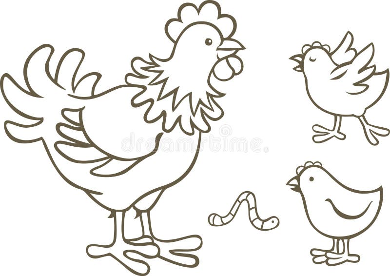 Kindergarten shadows task stock vector. Illustration of chicken - 61051260