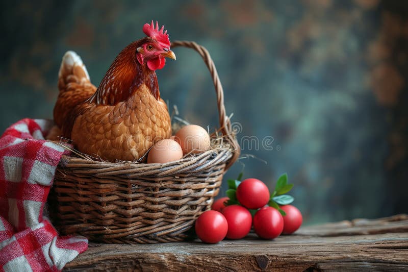 Hen, Hatching the Egg, Eggs at the Farm, Chicken and Eggs Stock Image ...