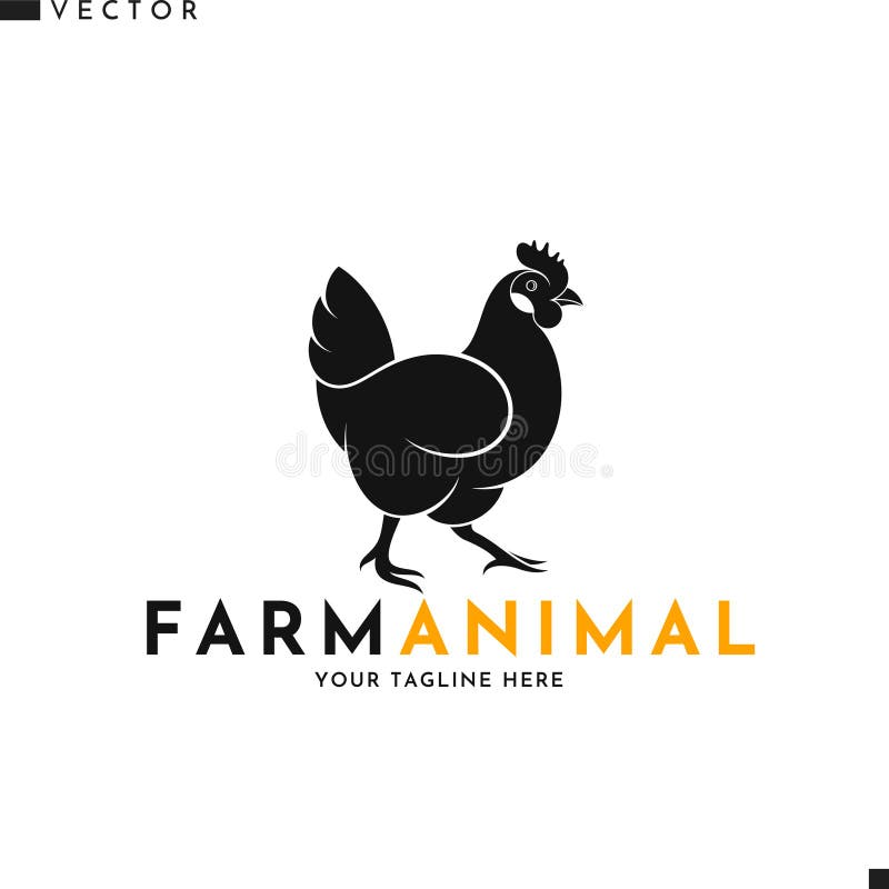 Black Hen Logo. Farm Animal Stock Vector - Illustration of poultry ...