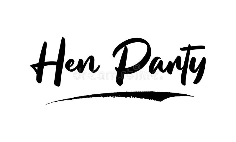 Hen Party Bold Text Lettering Typography Vector Design Quote Stock ...
