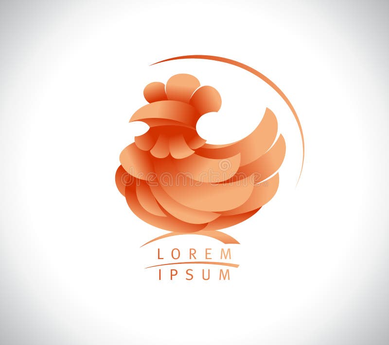 Hen or rooster vector logo stock vector. Illustration of farming ...