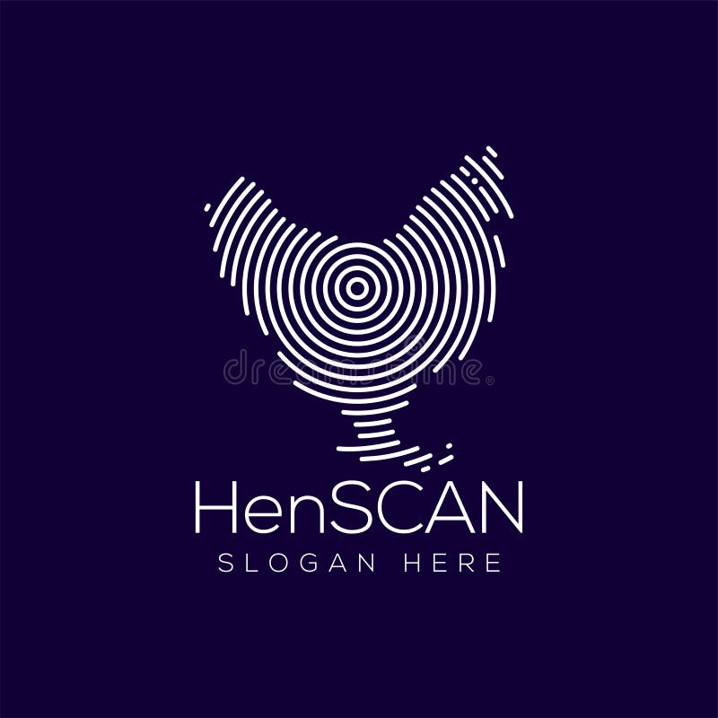 Hen Scan Technology Logo Vector Element. Animal Technology Logo ...