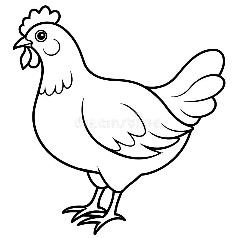 Hen Silhouette Vector Illustration Unique Creative Design Stock Vector ...