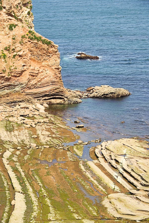 Hendaye coast stock image. Image of tourism, shore, stone - 49795723