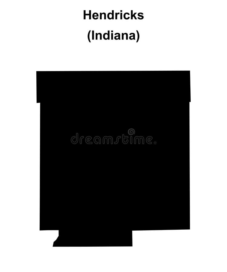 Hendricks outline map stock vector. Illustration of indiana - 361546503