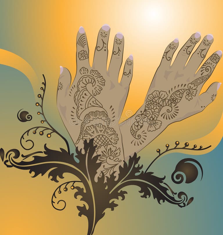 Henna Mehndi Designs Stock Illustrations – 1,838 Henna Mehndi Designs ...