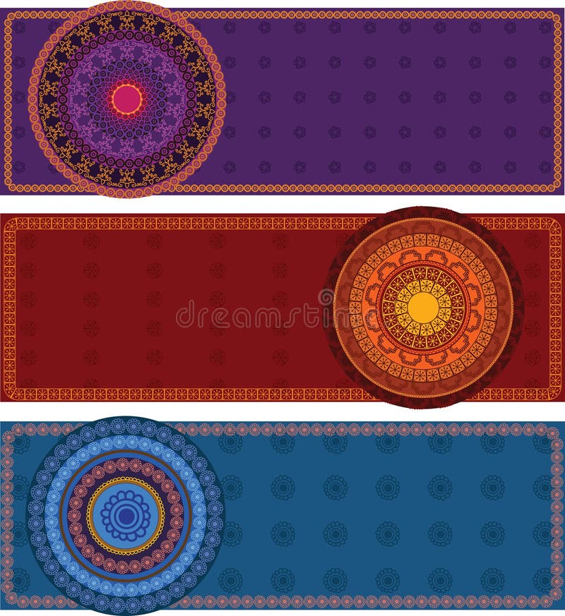 Henna Banners stock illustration. Illustration of bollywood - 22599696