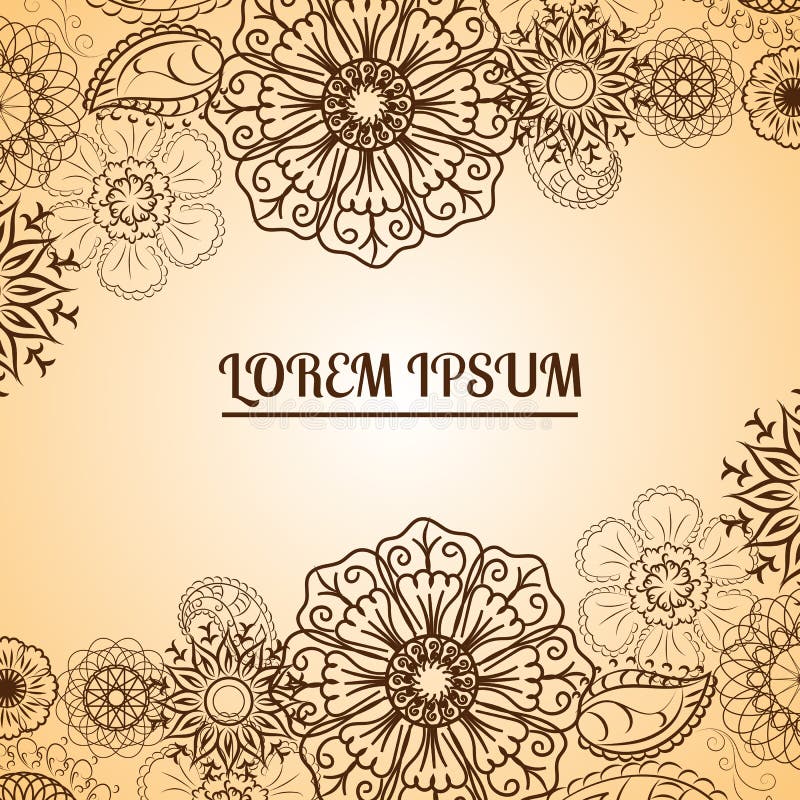 Henna Flowers Mehndi Design Vector Element Eps 10 Stock Vector ...