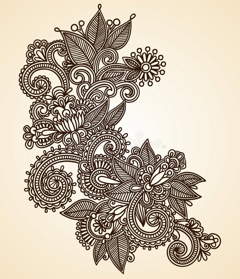 Henna Design Element stock vector. Illustration of calligraphy - 21162343