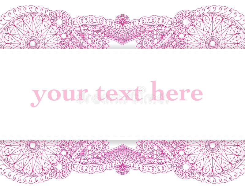 Henna Frame stock vector. Illustration of foliate, space - 15243760