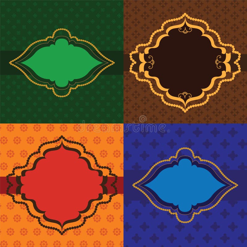 Henna Frames stock vector. Illustration of paisley, motif - 21895920