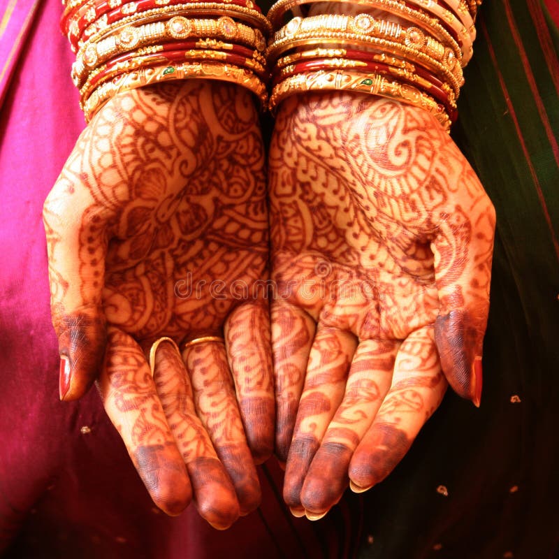 Henna Hands and Bangles stock photo. Image of mehandi - 34747134