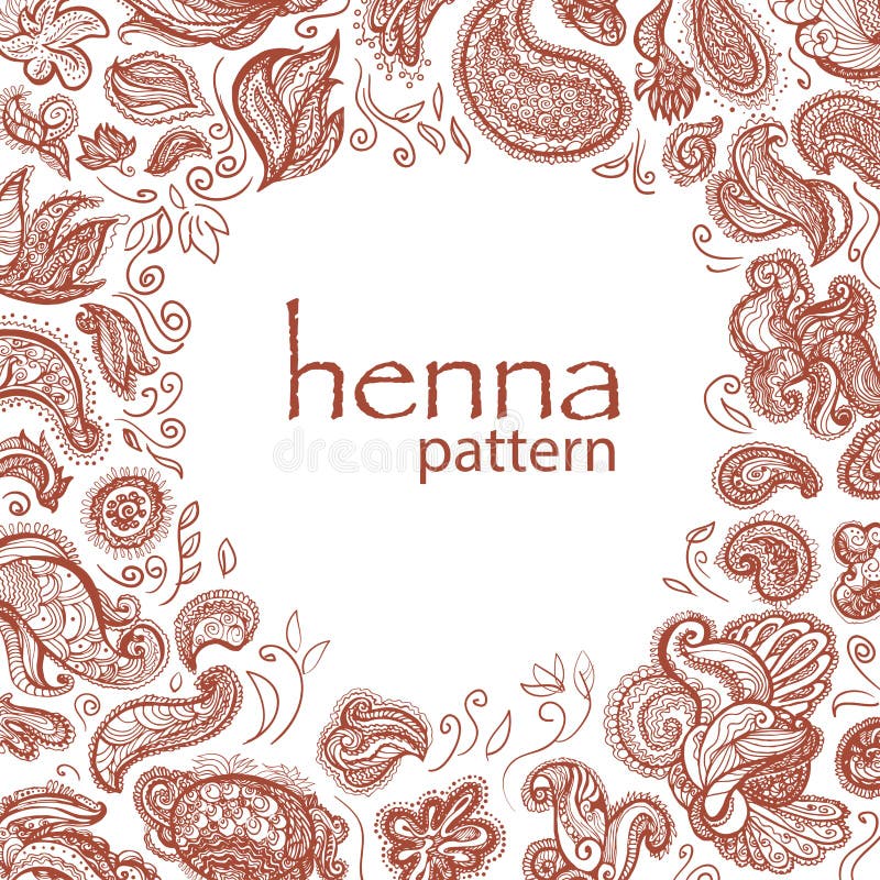 Henna pattern vector. stock vector. Illustration of elements - 60818237