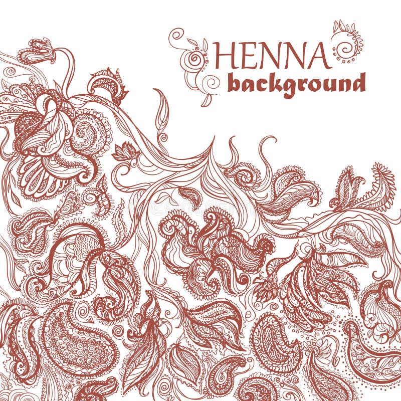 Henna pattern vector stock vector. Illustration of outline - 60819507
