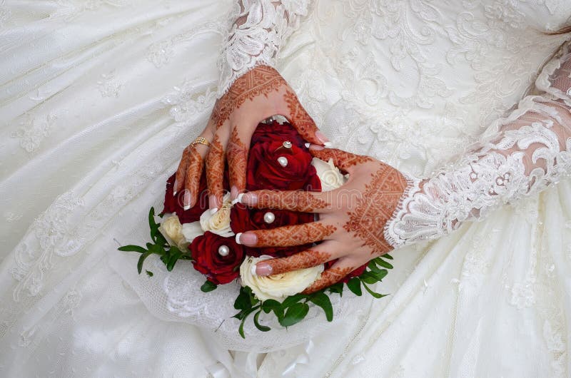 Henna Tattoo on Bride S Hand.wedding Henna. Stock Image - Image of ...