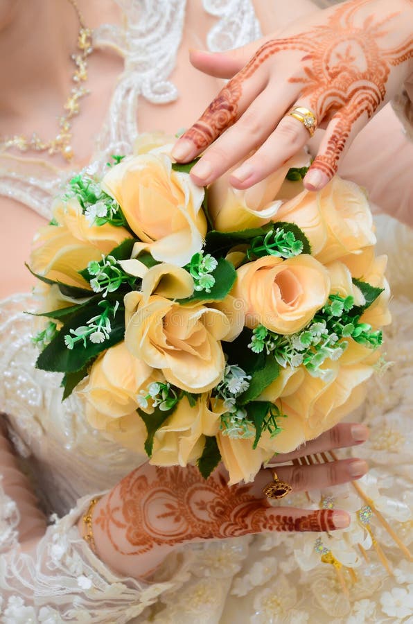Henna Tattoo on Bride S Hand.wedding Henna Stock Image - Image of ...