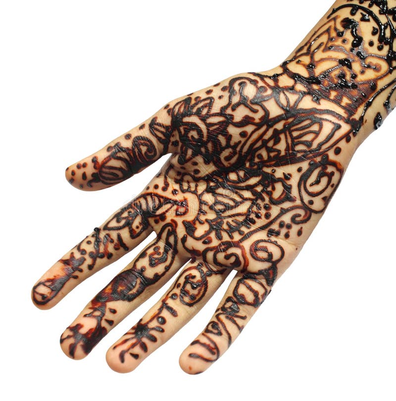 Henna Tattoo on Hands stock photo. Image of indian, herb - 6154012