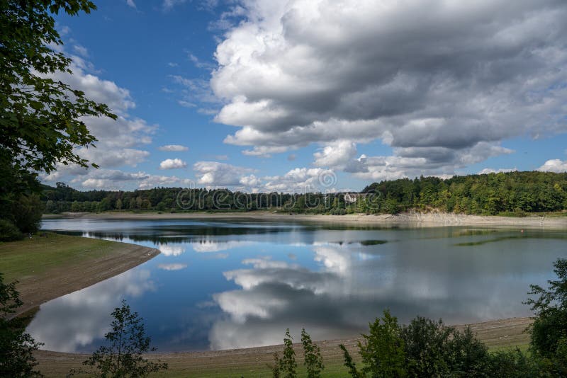 Henne Lake, Meschede, Sauerland, Germany Stock Image - Image of beauty ...