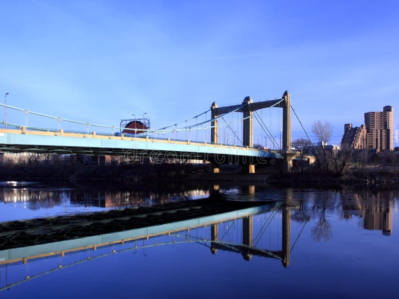 Blue Bridge in Cleveland stock photo. Image of bridge - 17726868