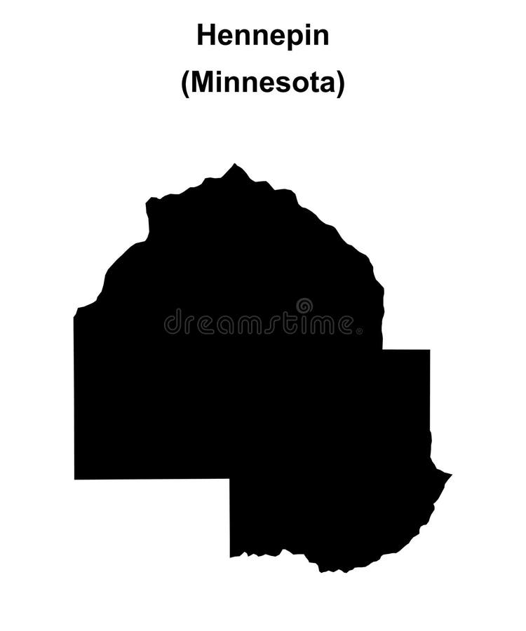 Hennepin outline map stock vector. Illustration of blank - 361610478