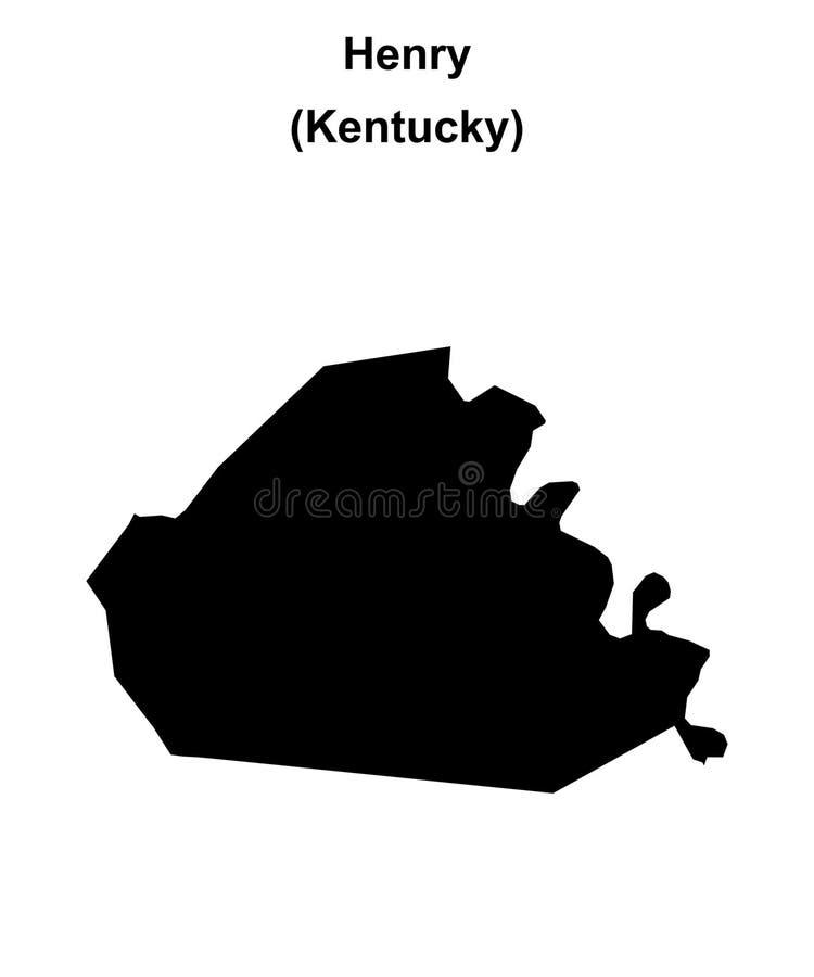 Henry outline map stock vector. Illustration of county - 361597982