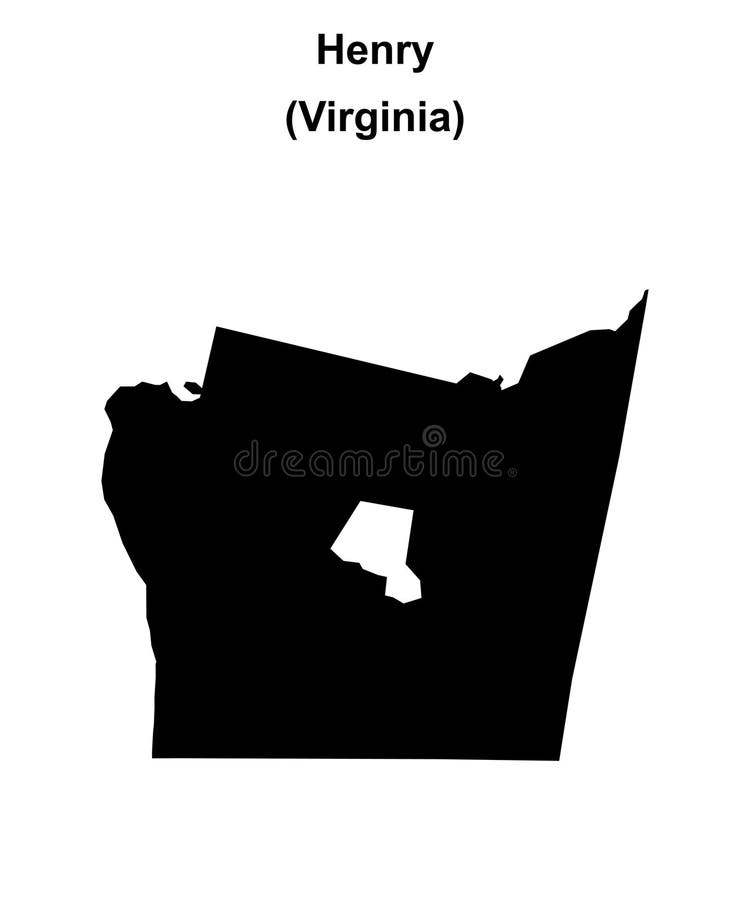 Henry outline map stock vector. Illustration of territory - 361871864