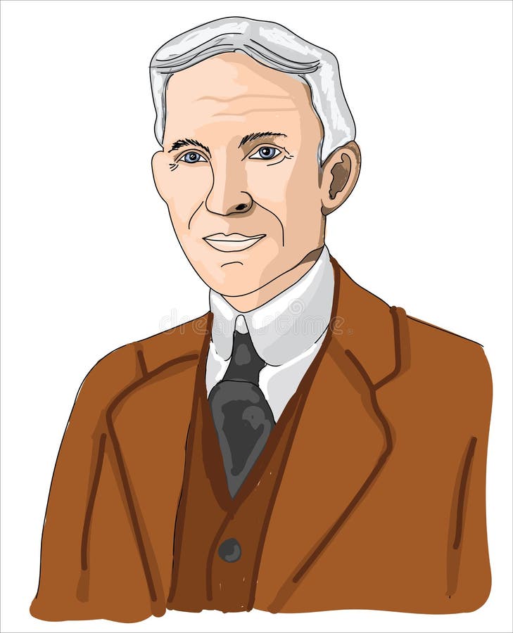 Henry Ford Cartoon Illustration Stock Illustration - Illustration of ...